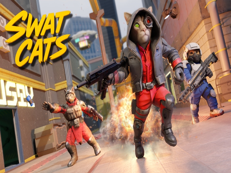 SWAT Cats Shooter 🕹️ Žaisk internete svetainėje SGameS